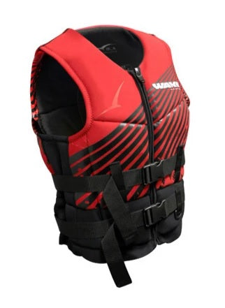 BLA Wakemaster Level 50 NEO Neoprene Life Jacket PFD2 Vest - Black Red ...
