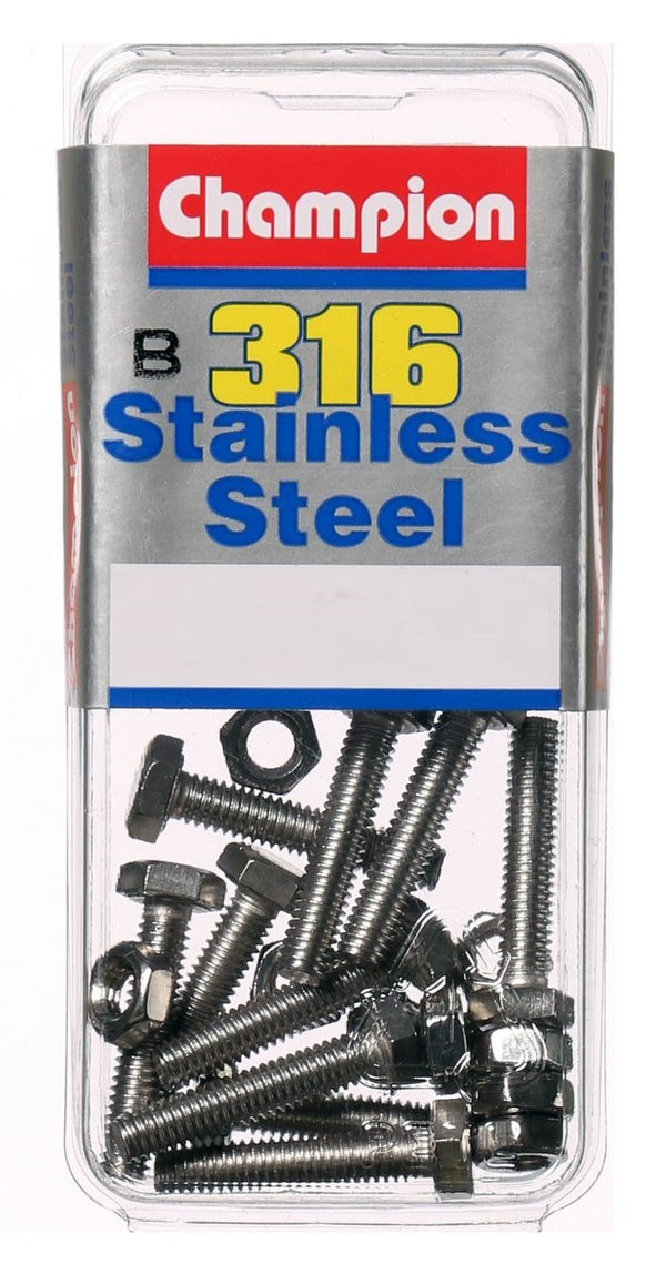 Champion Stainless Steel 316 Screws and Nuts Set | Davo's Tackle Online