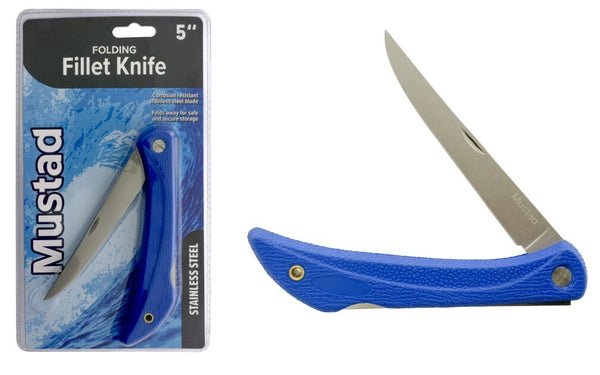 Mustad Folding Fillet Knife 5 Inch - MT304 | Davo's Tackle Online